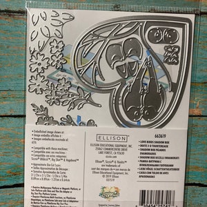 Sizzix Thinlits Die Set 20PK - Love Birds Shadow Box # 663619 Designed by Courtney Chilson Bird ...