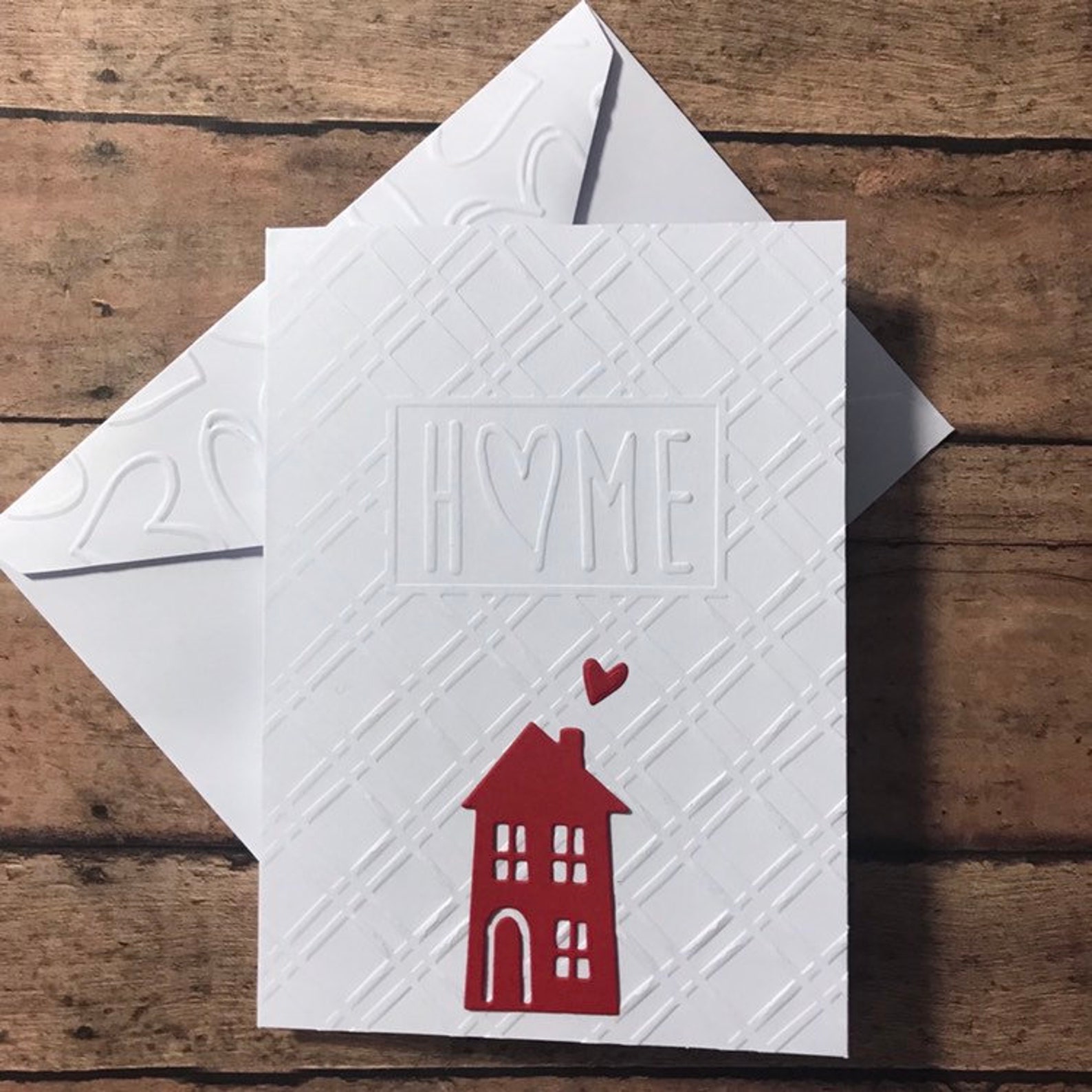 House Card, Home Card, White Embossed Cards, Real Estate Agent, New ...