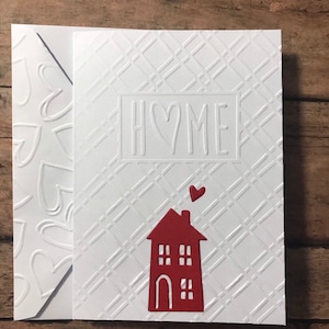 House Card, Home Card, White Embossed Cards, Real Estate Agent, New ...