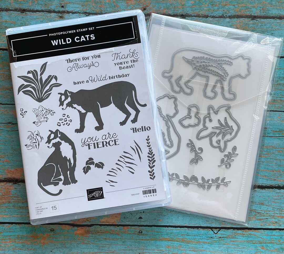 Stampin' Up Stampin up Wild Cats Stamps & Big Cats Dies Bundle Jungle ...