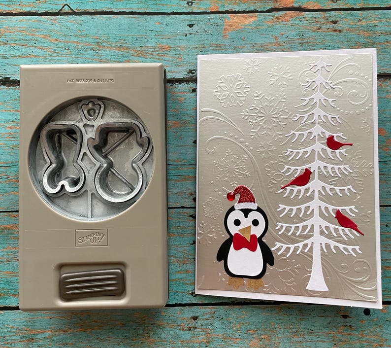 Stampin up Penguin Builder Paper Punch Card Making Crafting Tag Making ...