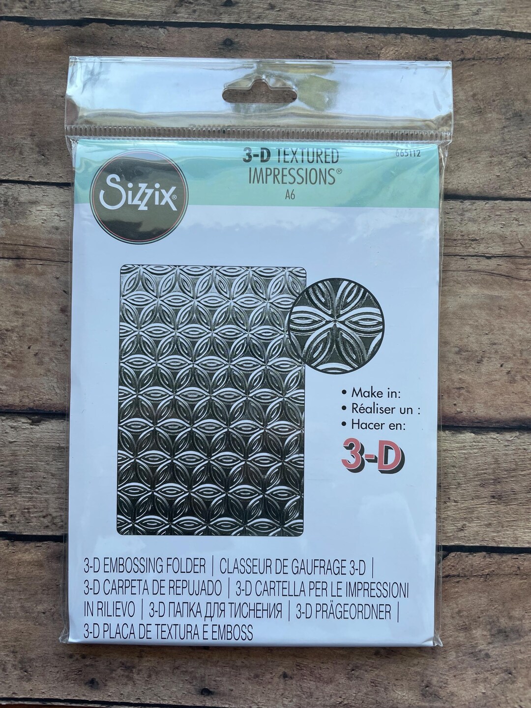 Sizzix 3-D Textured Impressions Embossing Folder Pinwheel #665112, Card ...