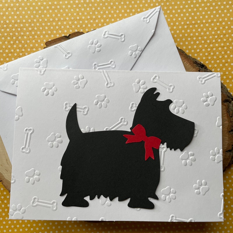 Scottie Dog Card - Etsy