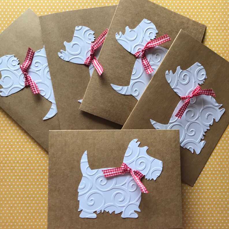White Westie Note Cards, Dog Card Set, West Highland White Terrier Dog ...