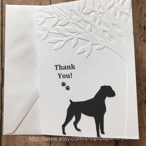 Boxer Dog Card, Thank You Cards, Stationery Set, Greeting Cards, Pet ...