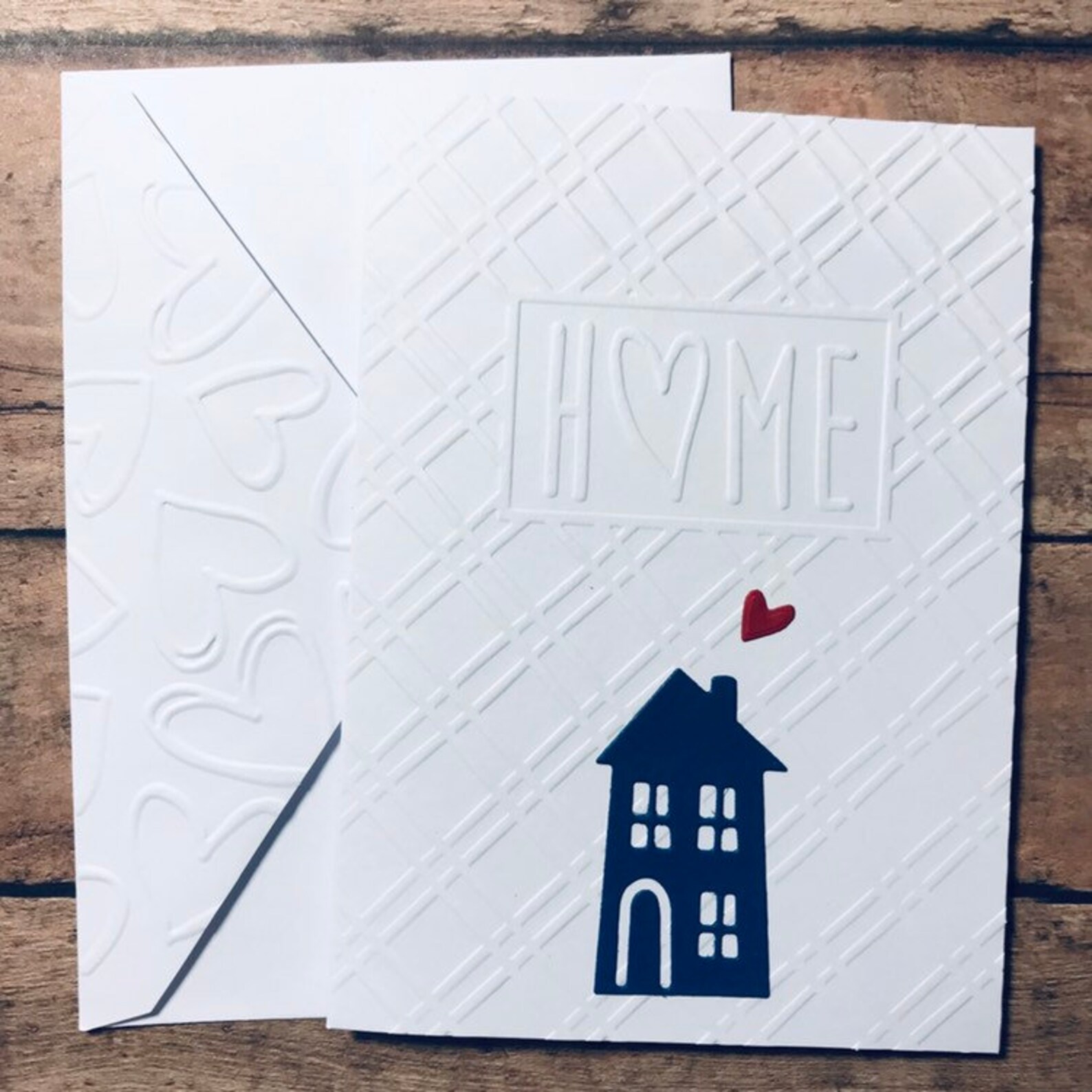 House Card, Home Card, White Embossed Cards, Real Estate Agent, New ...