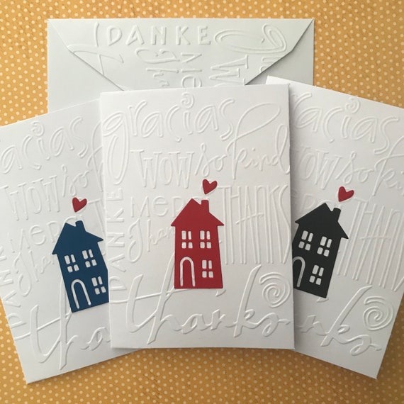House Thank You Card New Home House Cards Real Estate Agent - Etsy
