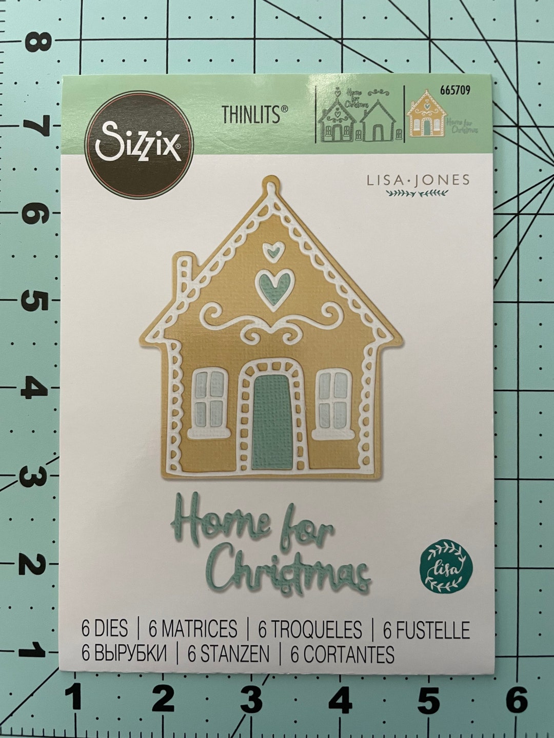 Gingerbread House Die Sizzix Thinlits Die Set 6 PK 665709 Christmas Die Lisa Jones Card Making ...