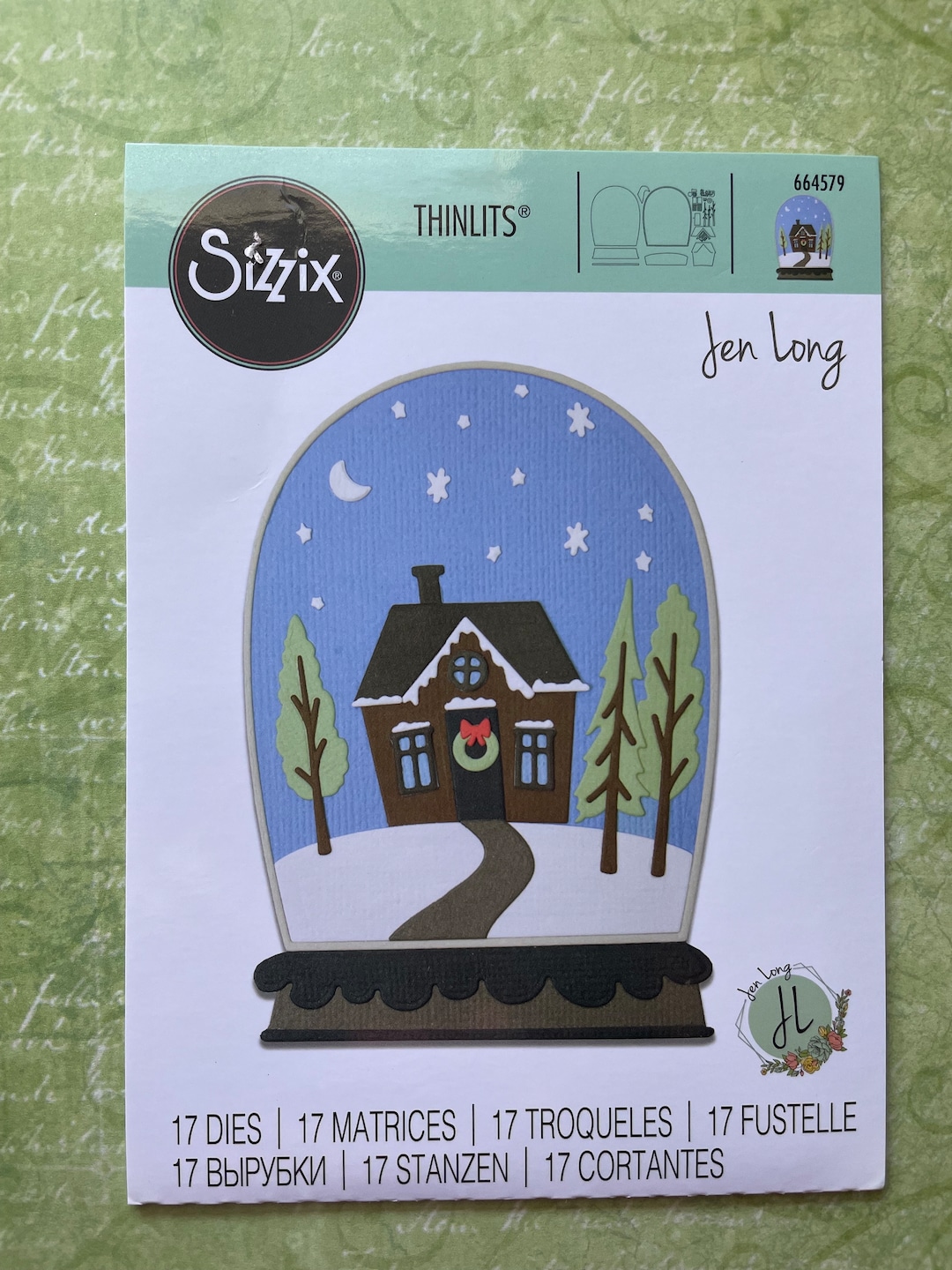Christmas House Die Sizzix Thinlits Die Set 17PK - Bell Jar Diorama House Snowglobe Christmas ...