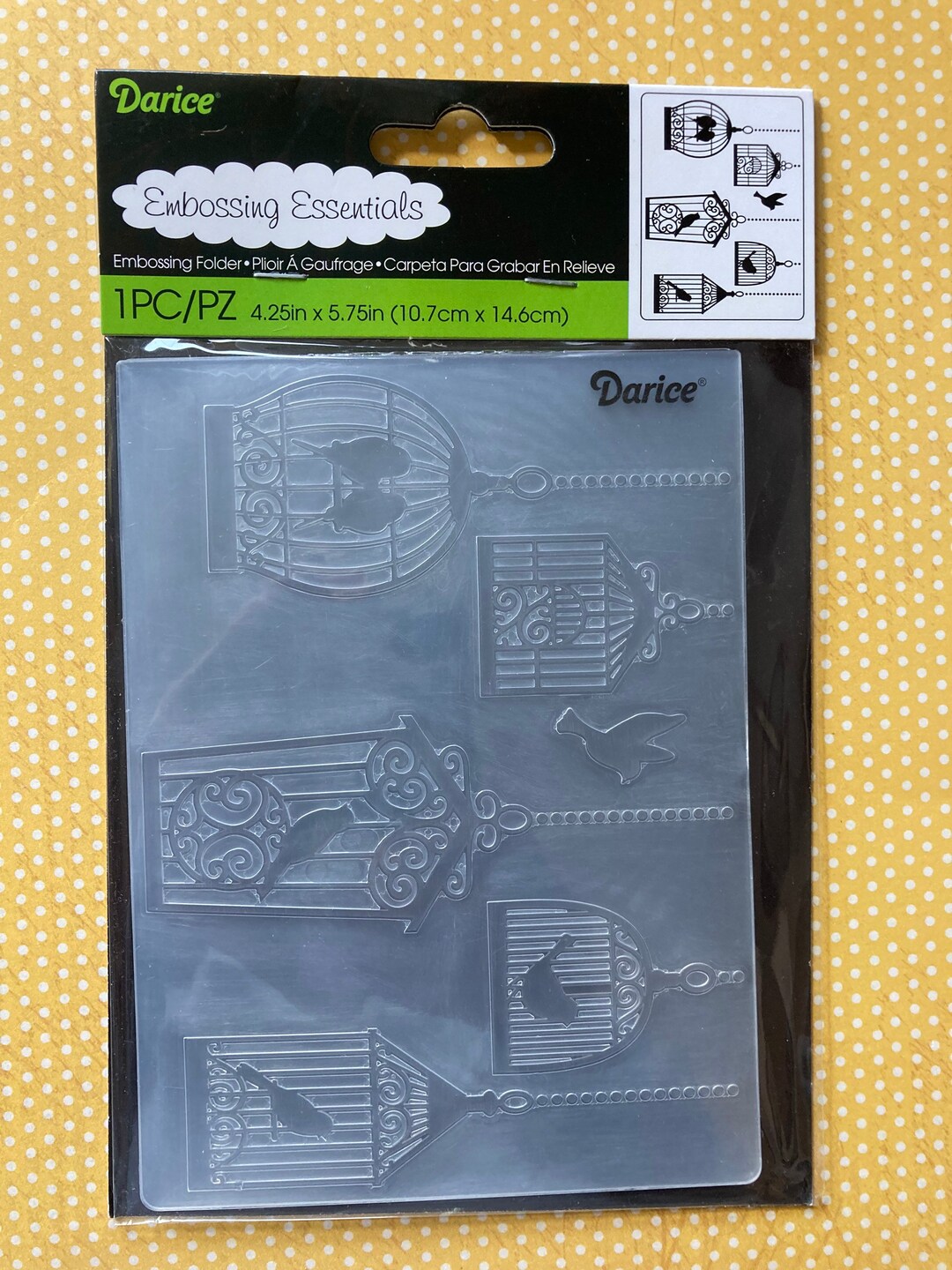 Bird Embossing Folder, New Darice Bird Cage Embossing Folder, A2 Card ...