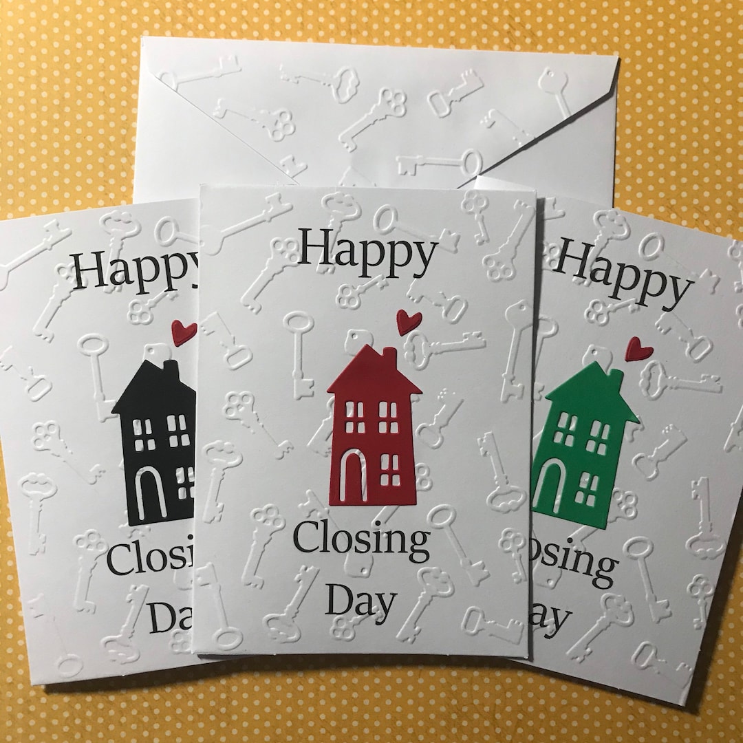Happy Closing Day House Card, Home Card, Stationery, Real Estate Agent ...