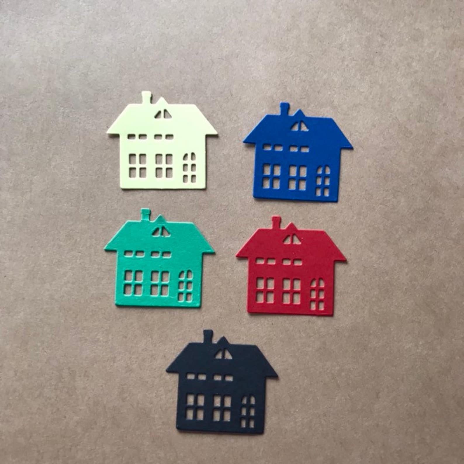 House Card Home Card White Embossed Cards Real Estate | Etsy