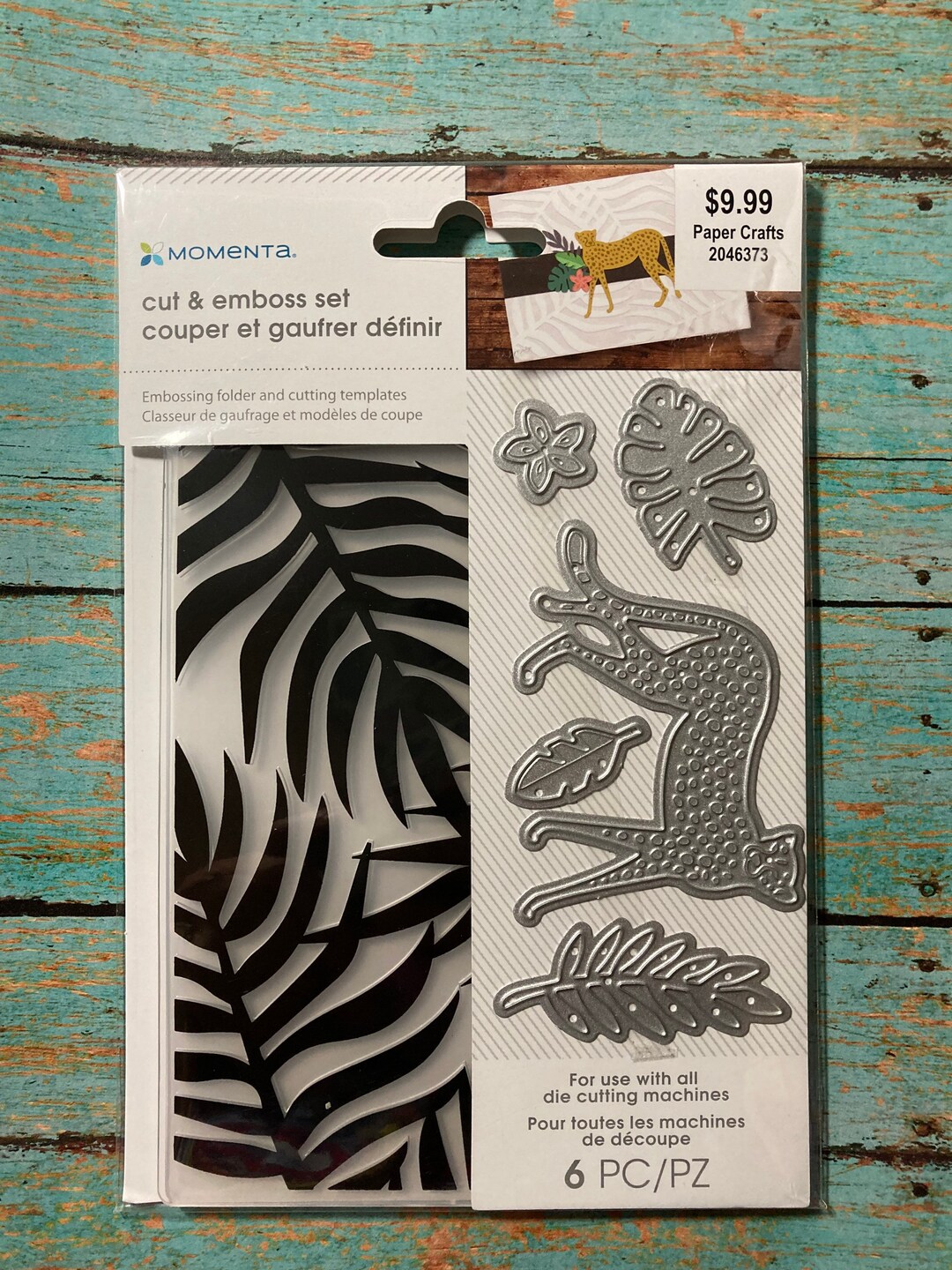 Momenta Tropical Leaf Embossing Folder & Jaguar/tiger and Leaf Metal ...