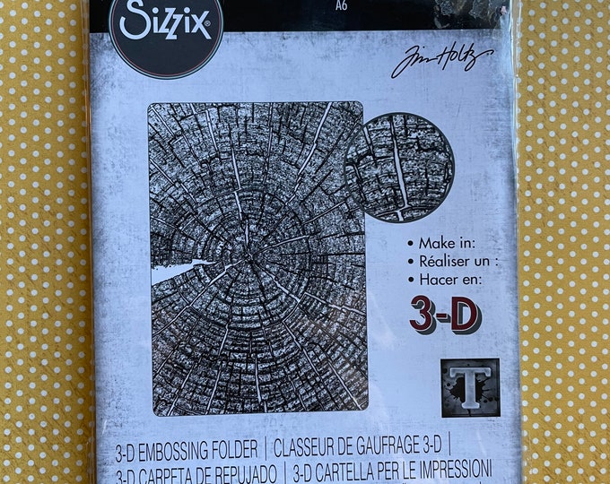 Tree Rings by Tim Holtz #666049 Sizzix 3-D Texture Fades Embossing ...