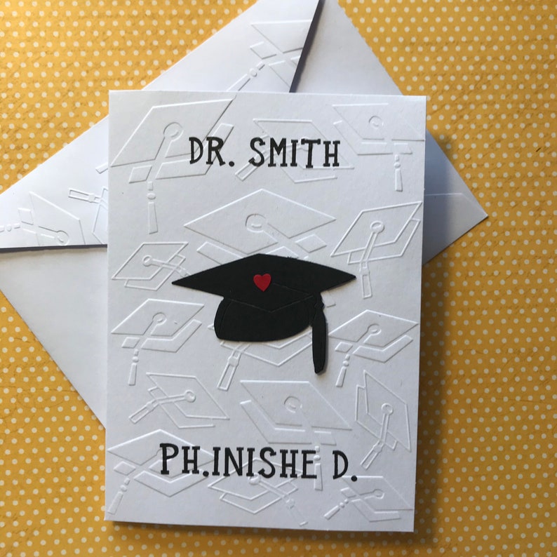 PHD Graduation Card Doctor Graduation Card Phinished - Etsy