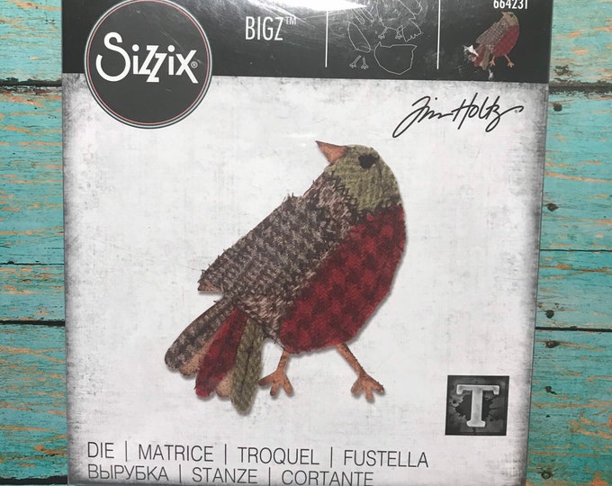 Bird Die, Sizzix Tim Holtz Bigz Die Patchwork Bird, 664231 Scrapbooking ...