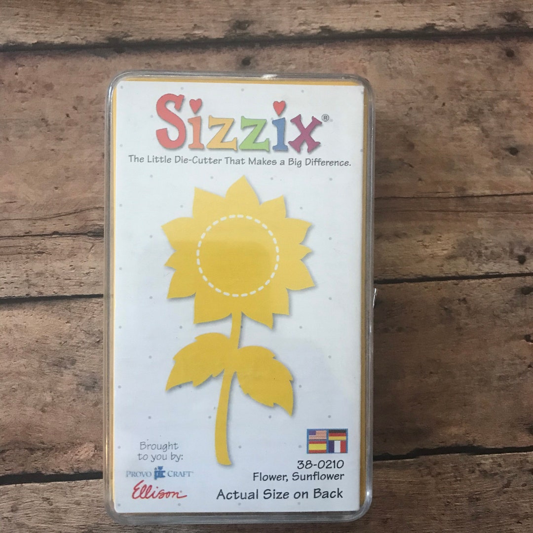 Sizzix Sunflower Die 38-0210 Yellow Die Card Making Tag Making Used ...