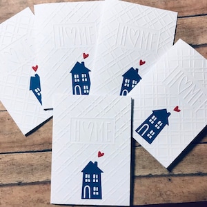 House Card, Home Card, White Embossed Cards, Real Estate Agent, New ...