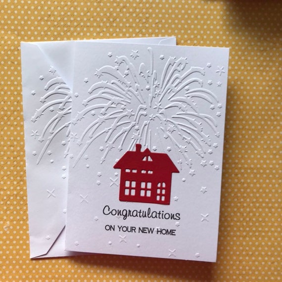 Congratulation on the New House Card Fireworks Card Set - Etsy