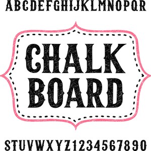 SVG DXF Chalk Board Font Vintage Retro Hipster Digital Download Files ...