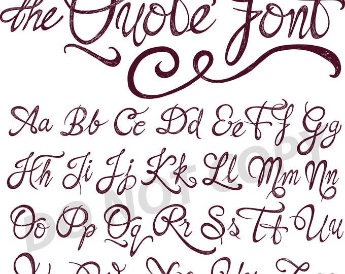 SVG DXF Silhouette Cricut Font Script Calligraphy Chalkboard Hand Drawn ...