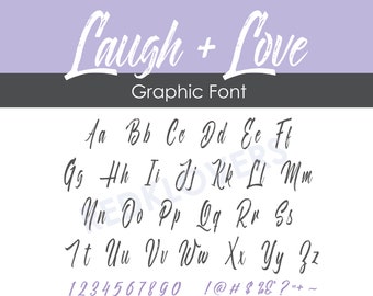 SVG DXF Silhouette Cricut Font Script Calligraphy Chalkboard Hand Drawn ...