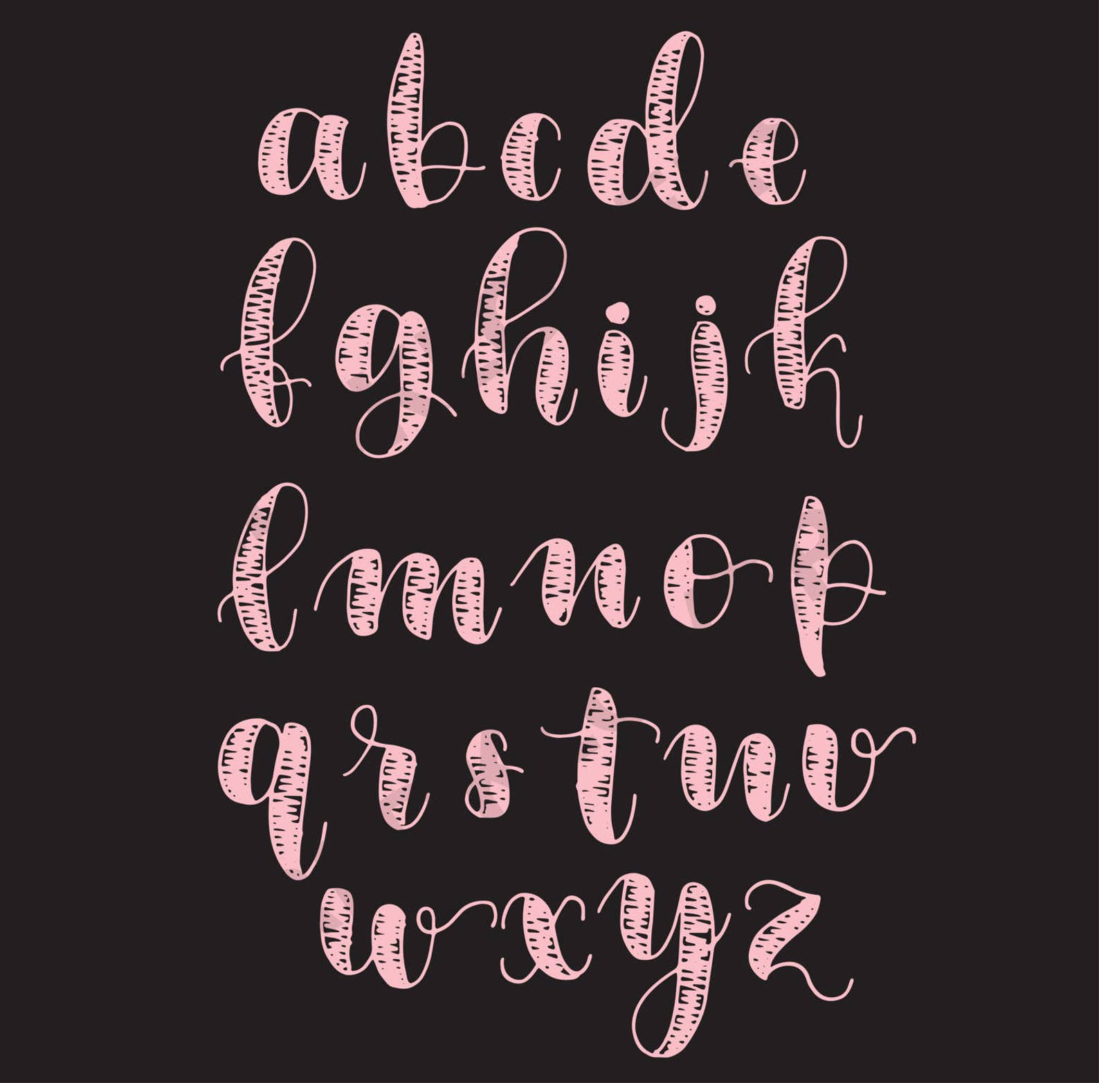 SVG DXF Font Script Calligraphy Handdrawn Scribble Chalkboard Vector ...