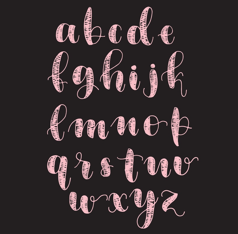 SVG DXF Font Script Calligraphy Handdrawn Scribble Chalkboard Vector ...