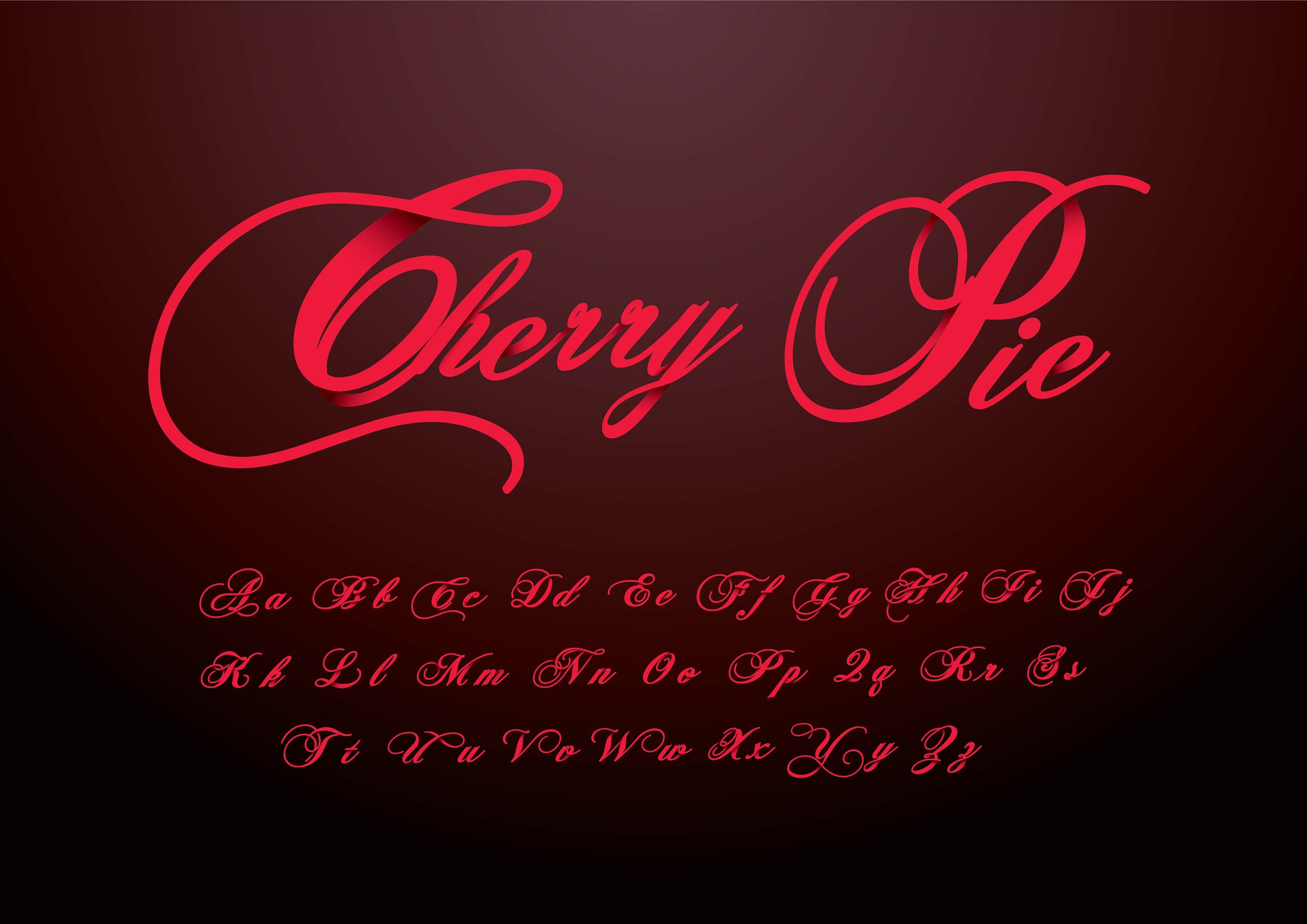 Font SVG DXF Files Vintage Cherry Pie Advertising Sign Cricut, Brother ...