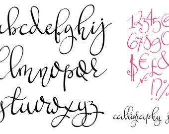 SVG DXF Font Script Calligraphy Handdrawn Scribble Chalkboard Vector ...