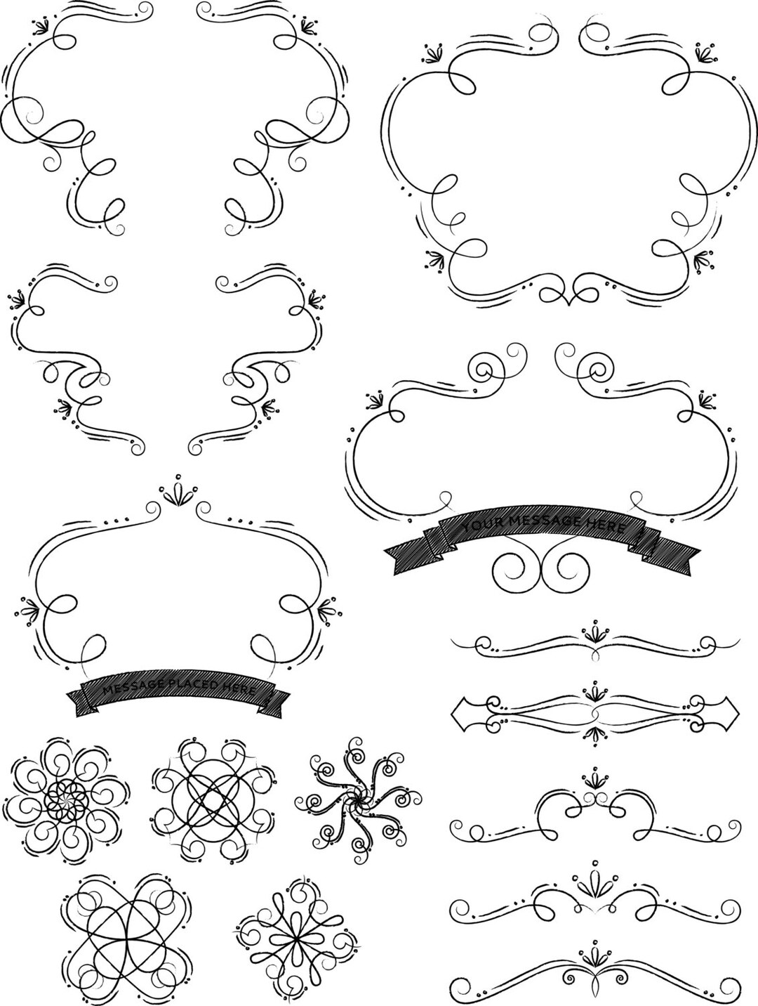 SVG Silhouette DXF Shabby Chic Victorian Vintage Chalk Design Logo ...