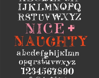 SVG DXF Silhouette Cricut Font Script Calligraphy Chalkboard Hand Drawn ...