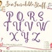 Lovely Upright Script Machine Embroidery SVG and PNG Fonts - 3 Sizes ...