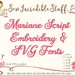 Mariane Script Machine Embroidery and SVG Fonts BX Font - Etsy