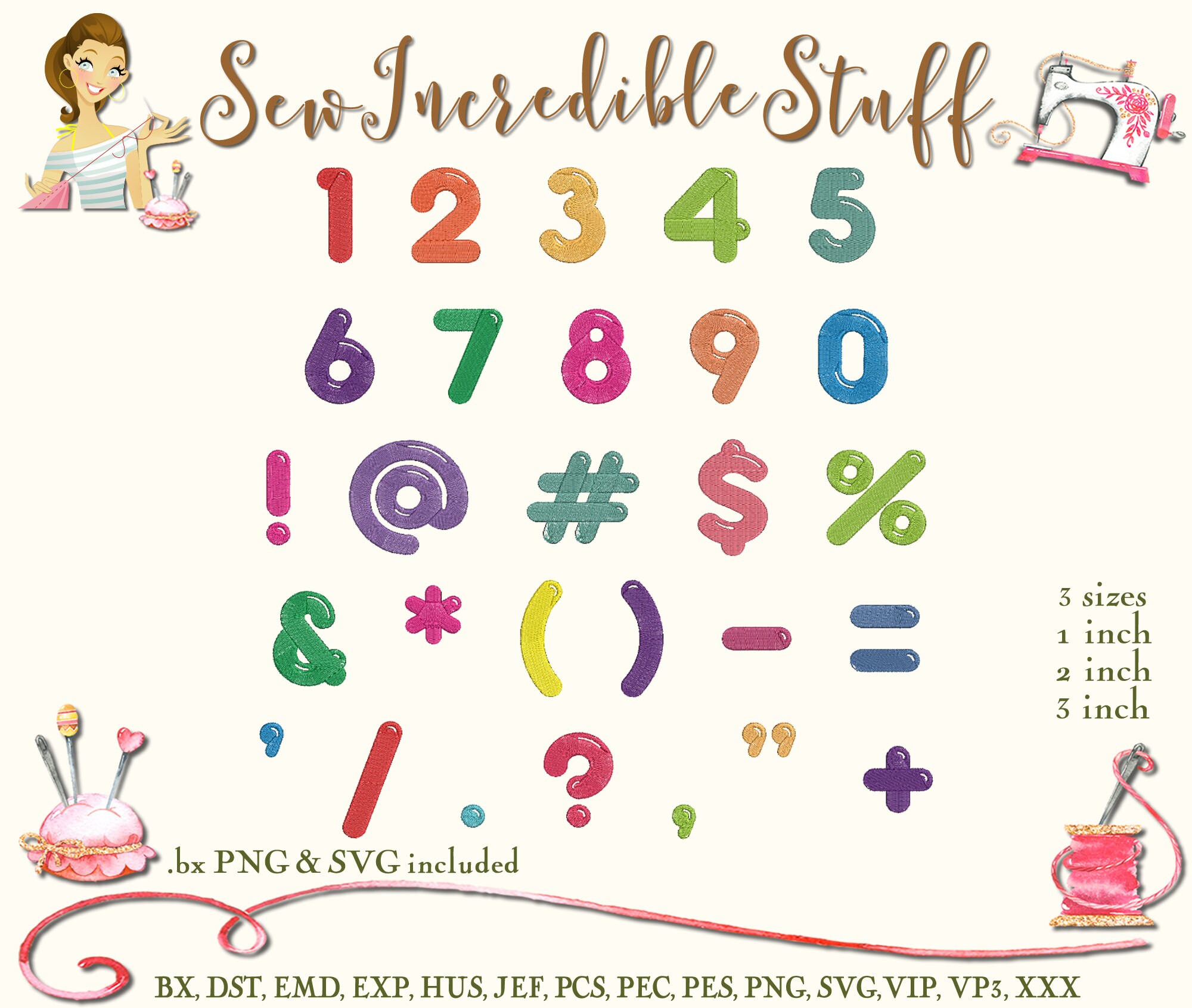 Cocomello Machine Embroidery PNG and SVG Font. 3 Sizes 2 - Etsy UK