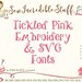 Tickled Pink Whimsical Machine Embroidery PNG and SVG Fonts 4 | Etsy