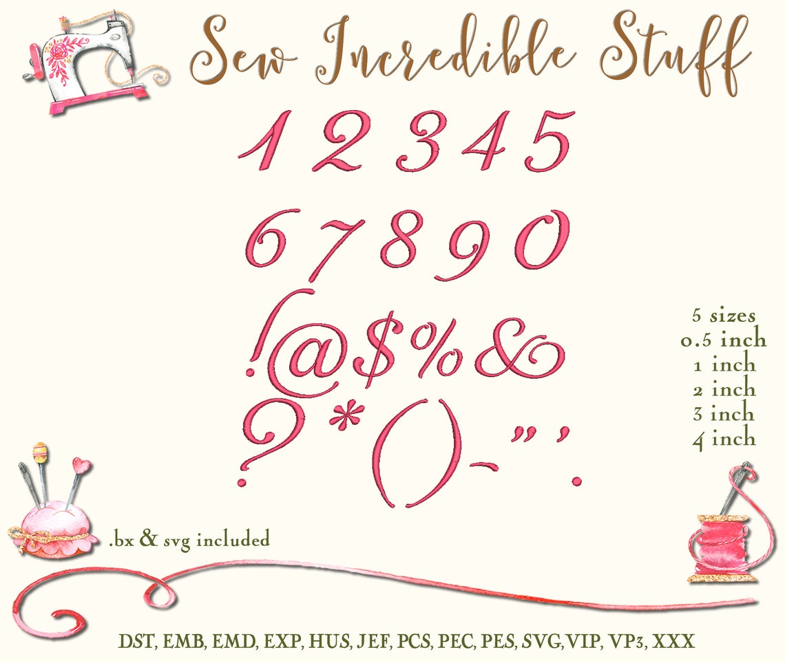 Beautiful Aphrodite Script Machine Embroidery and SVG Fonts - Etsy