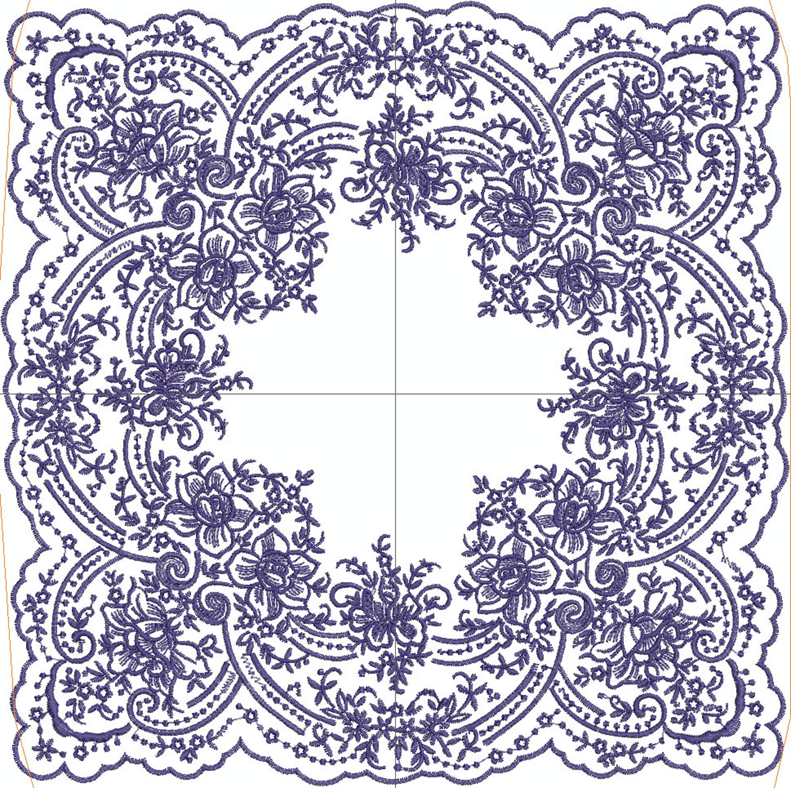 5 Heavily Embroidered Wedding Handkerchief Machine Embroidery | Etsy