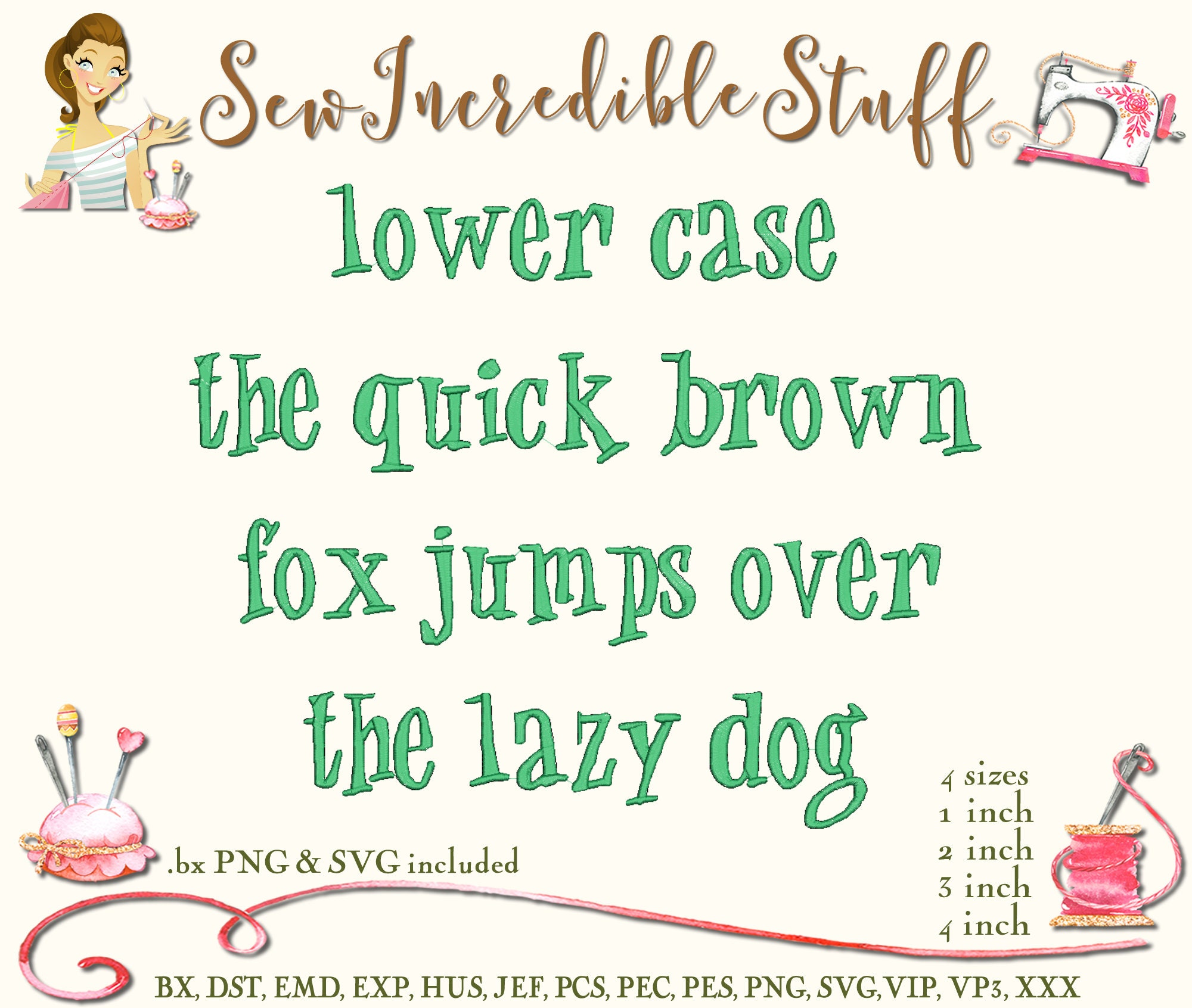 Jungle Book Machine Embroidery, PNG and SVG Fonts, 4 Embroidery Sizes ...