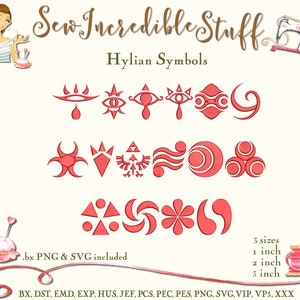 Legend of Zelda Triforce Hylian Gerudo Machine Embroidery, PNG and SVG ...