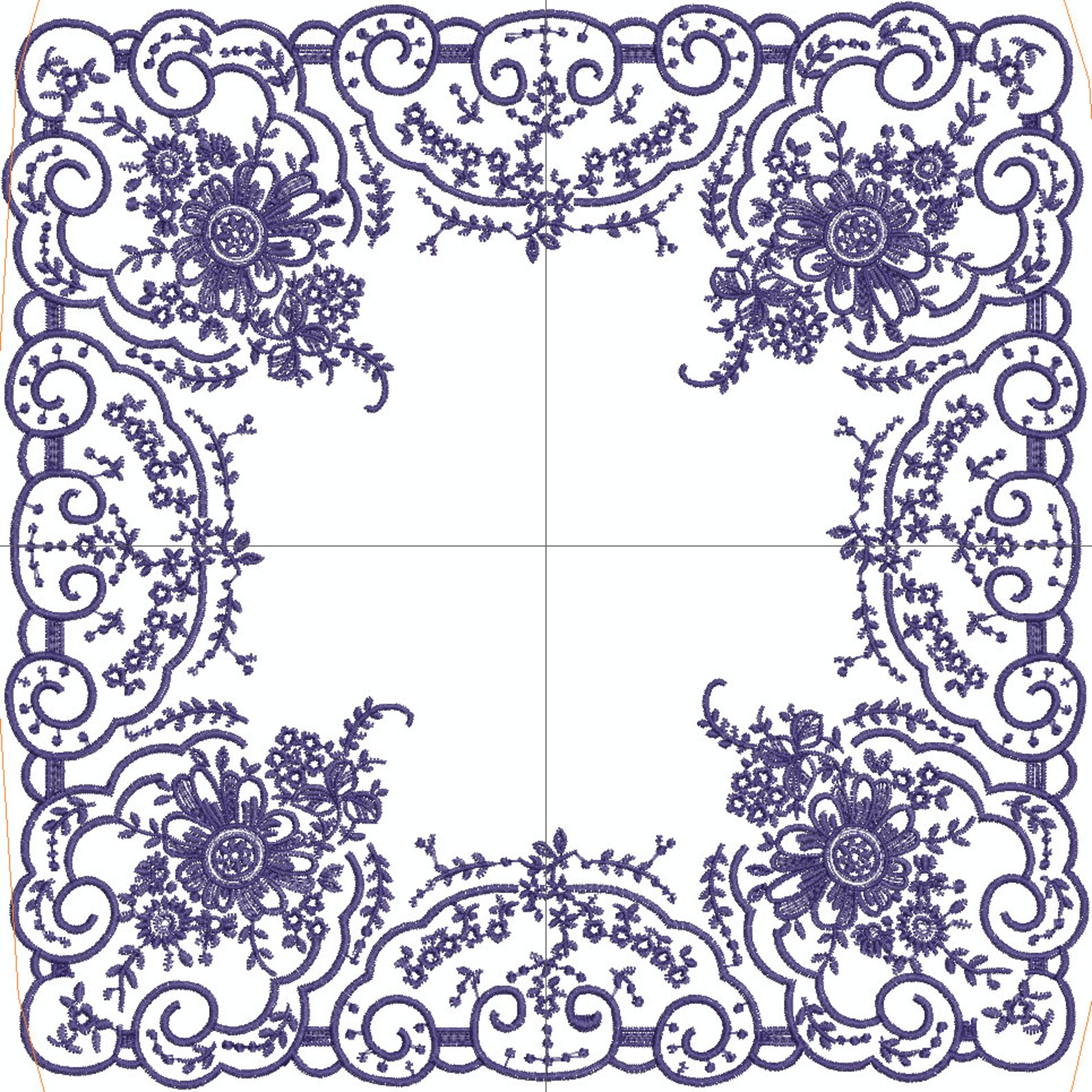 5 Heavily Embroidered Wedding Handkerchief Machine Embroidery Designs ...