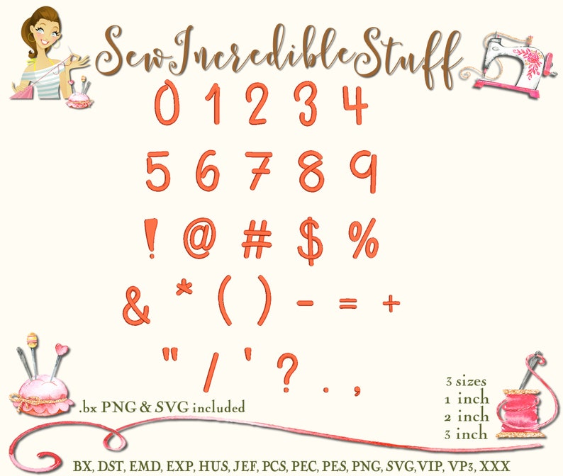 Cute Cat Ears Machine Embroidery PNG and SVG Fonts 3 Sizes - Etsy