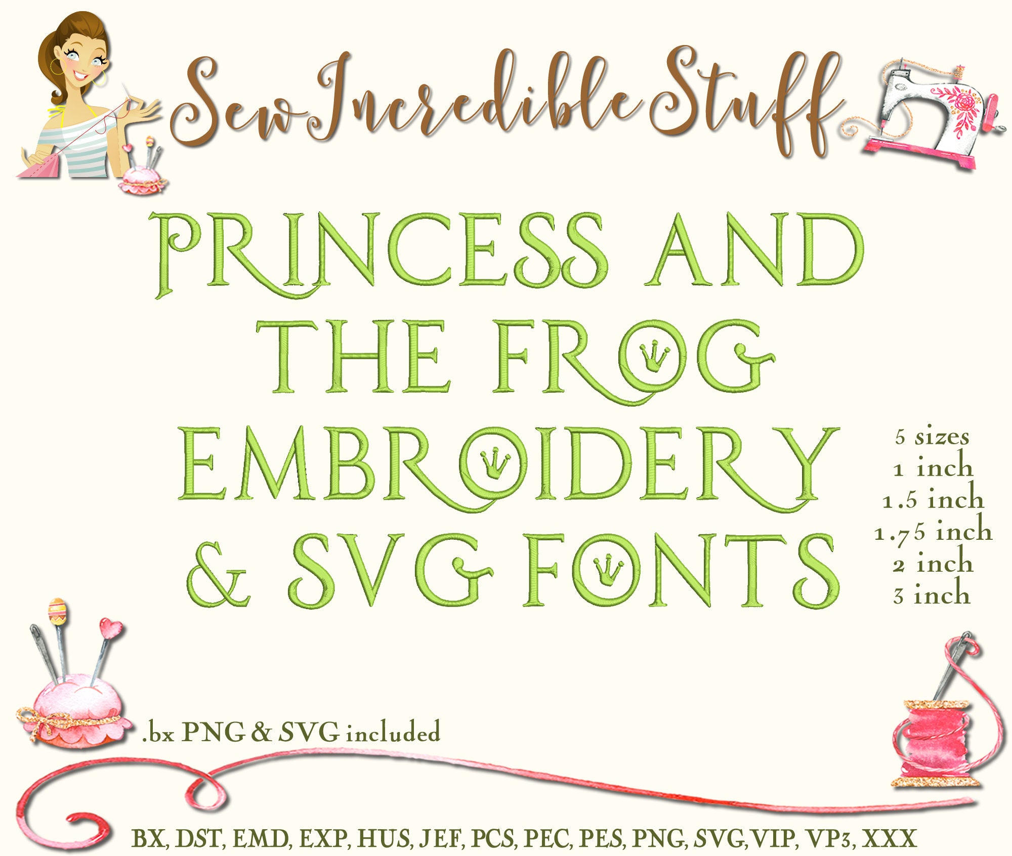 The Word Princess In Different Fonts