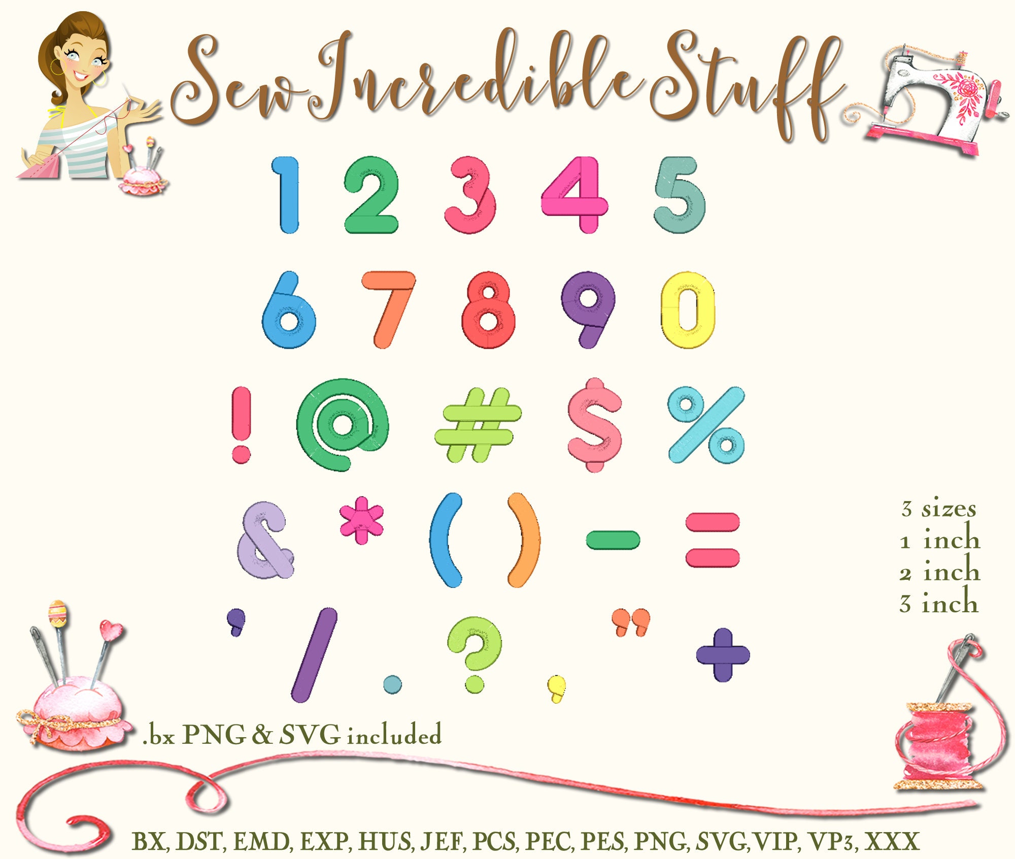 Cocomello Machine Embroidery PNG and SVG Font. 3 Sizes 2 - Etsy UK