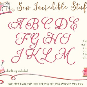 Beautiful Aphrodite Script Machine Embroidery and SVG Fonts, Regular ...