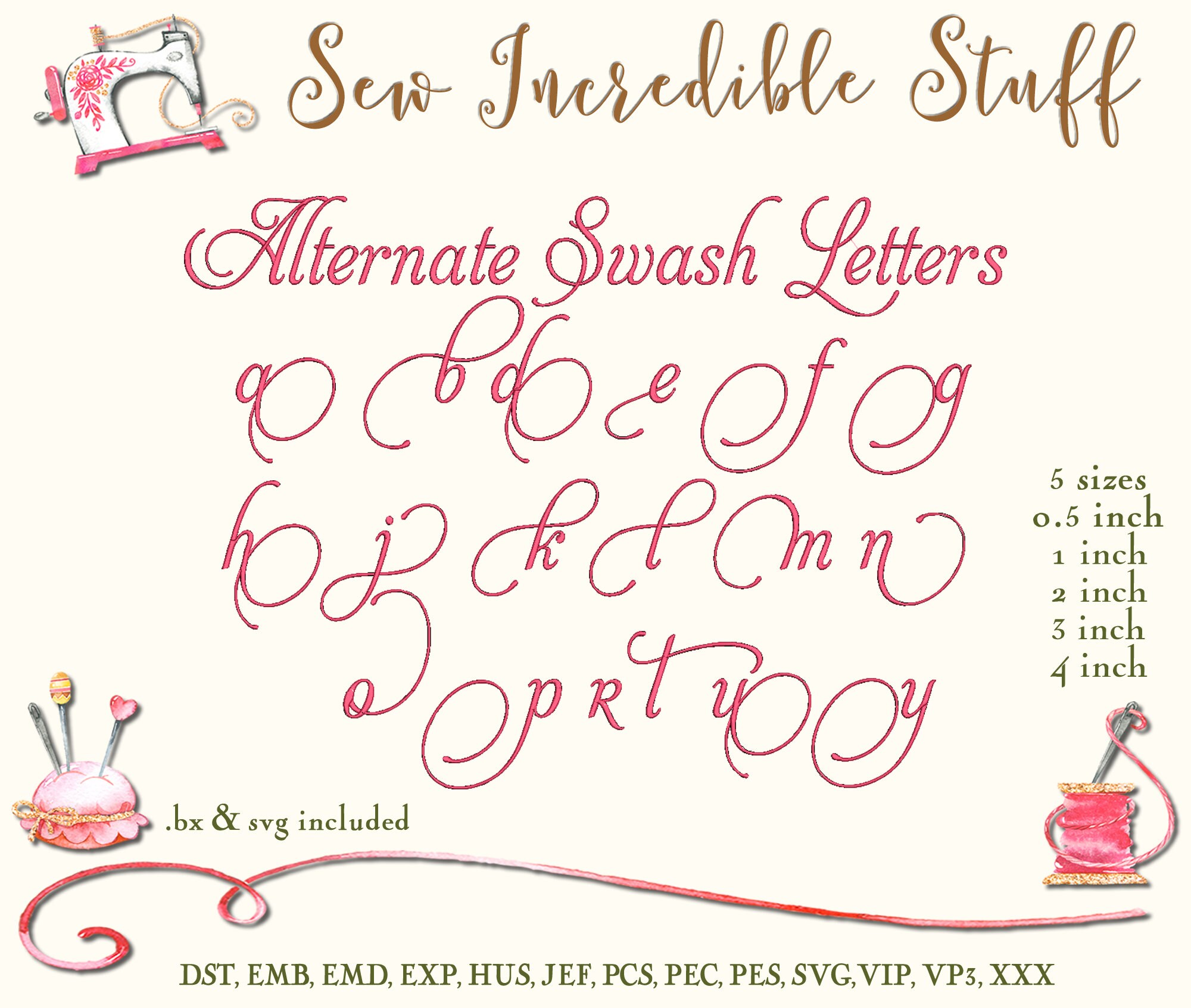 Beautiful Aphrodite Script Machine Embroidery and SVG Fonts - Etsy