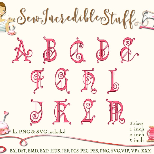 Single Letter Monogram Embroidery - Etsy