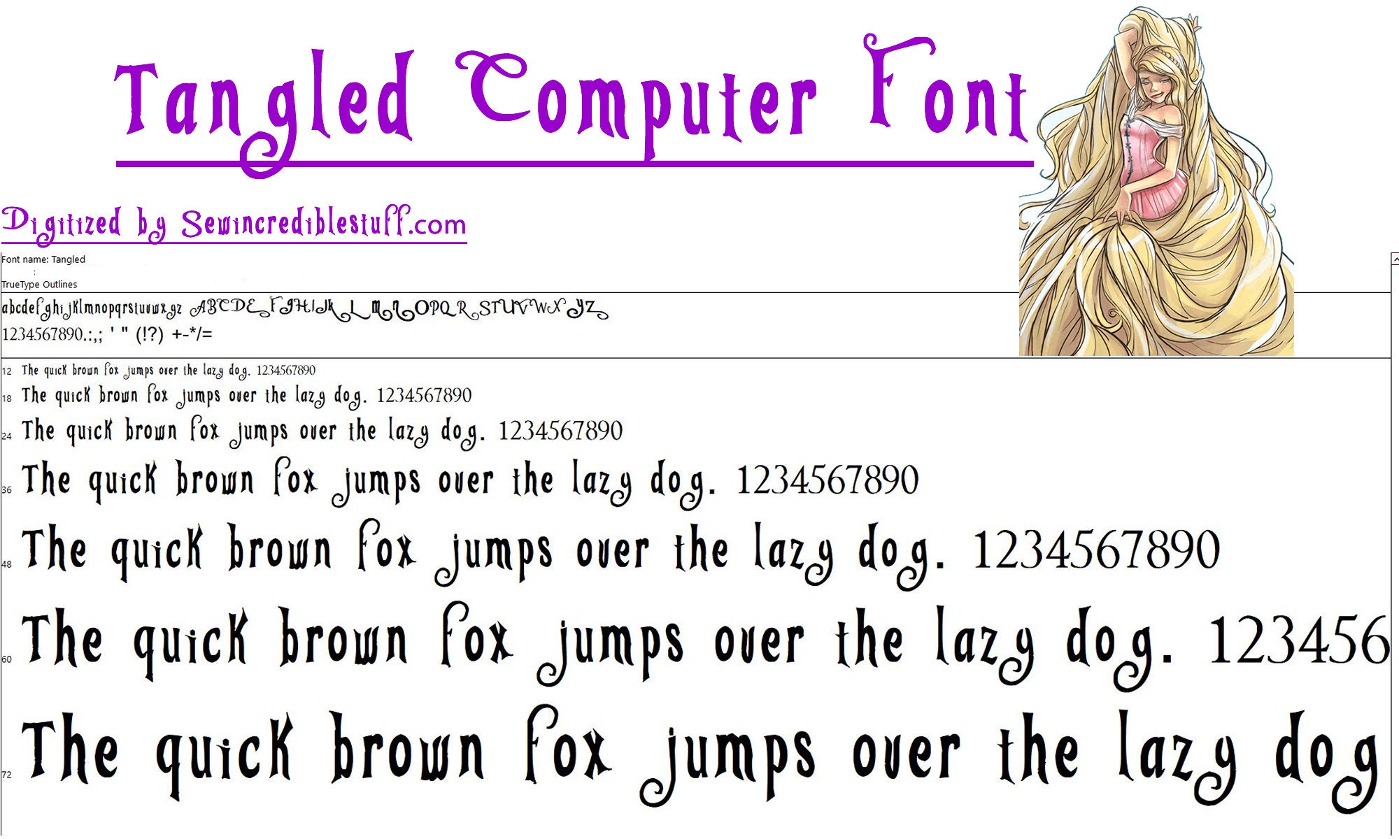 Tangled Computer Font Ttf, Otf and Woff Fonts - Etsy