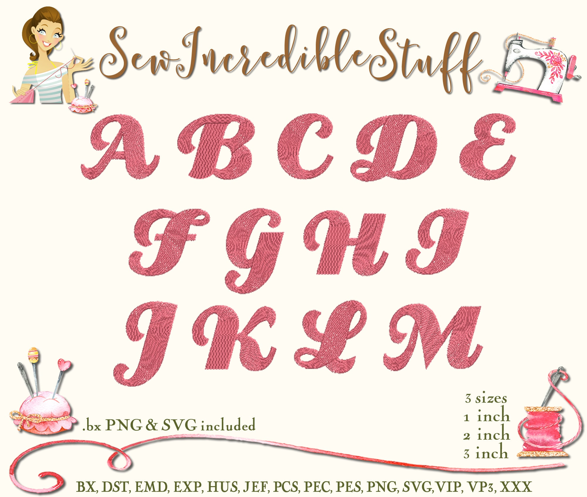 My Little Pony Heart and Script Machine Embroidery, SVG and PNG Fonts ...