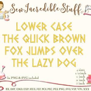 Hercules Machine Embroidery, PNG and SVG Fonts 4 sizes BX Font 11 ...